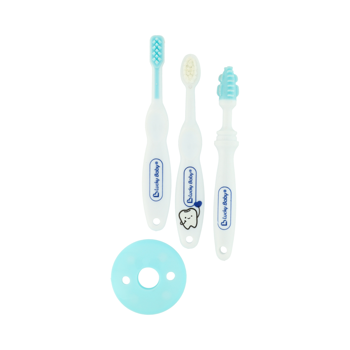 Set Cepillo de Entrenamiento Dental Lucky Baby 3Pcs +6 Meses ...